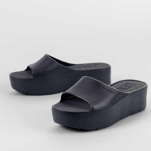 Lemon Jelly | Shoes | New Lemon Jelly Sz 37 Sunny Black Heeled Wedge ...